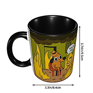POOTRY This Is Fine Dog Mugs Funny Coffee Mug Can Be Used To Decorate The Table. It's A Good Gift for Men And Women Are Good Choices For Drinking Water At Home And Office,11 Ounce