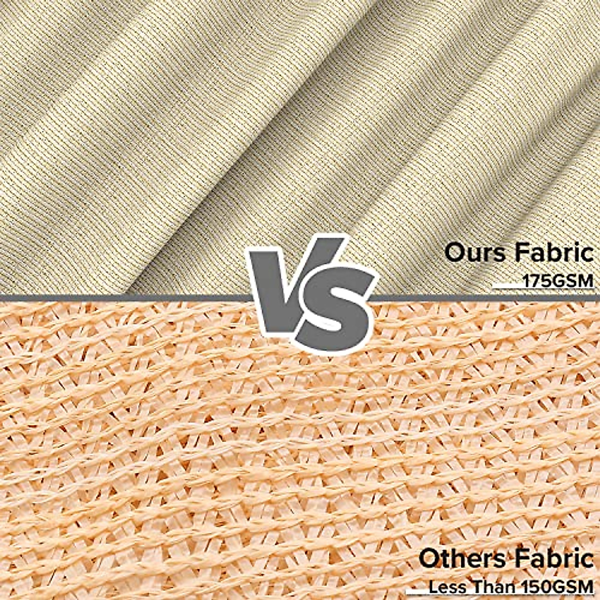 INFRANGE Heavy Duty Fence Privacy Screen Windscreen Beige 6' x 50' Shade Fabric Cloth HDPE, 90% Visibility Blockage, with Grommets, Heavy Duty Commercial Grade, Cable Zip Ties Included