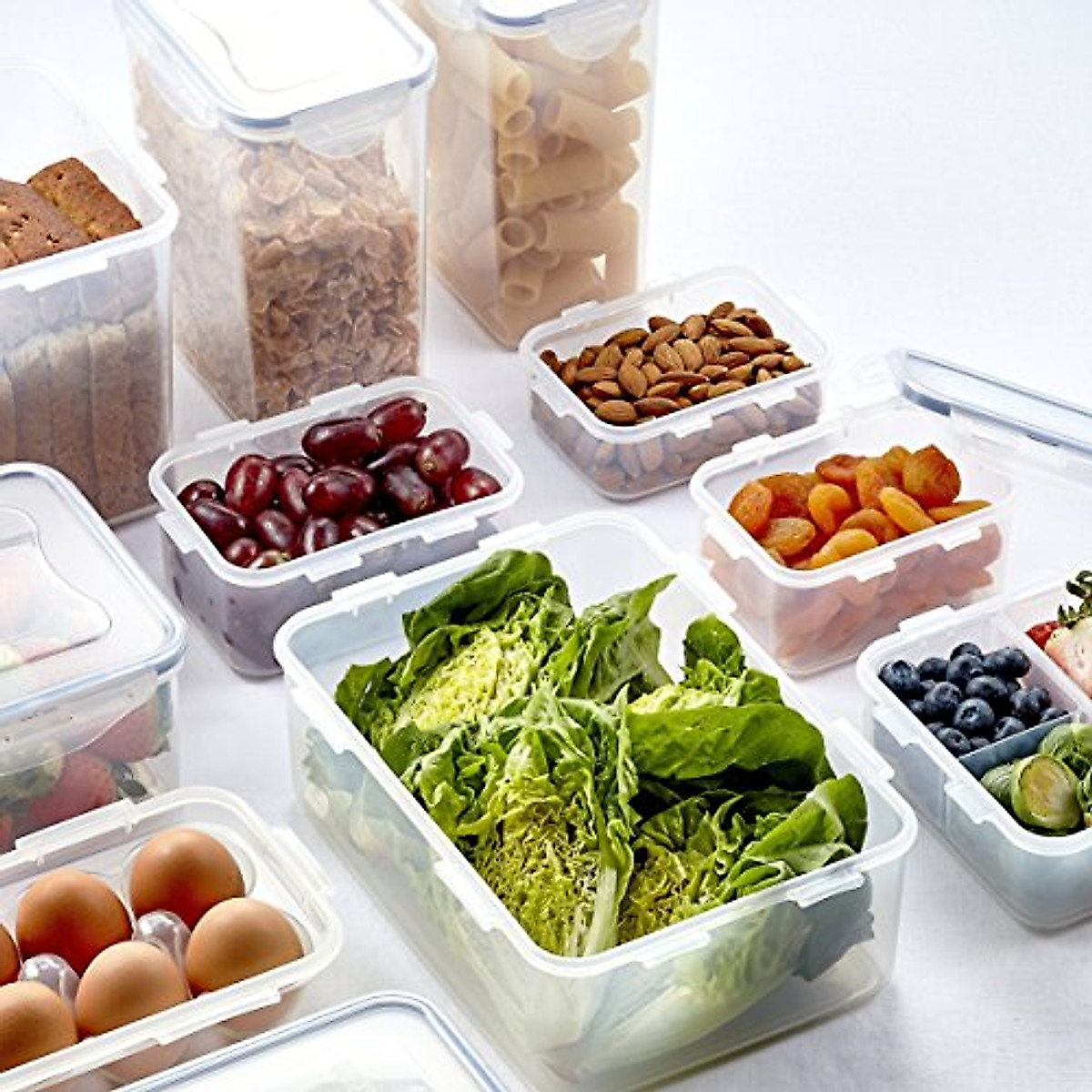 (Pack of 6) LOCK & LOCK Airtight Square Food Storage Container 29.41-oz / 3.68-cup