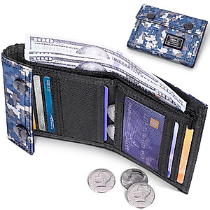 JEMINAL Men's Camo Printed Bifold Wallet Teens Boys Wallets for Kids