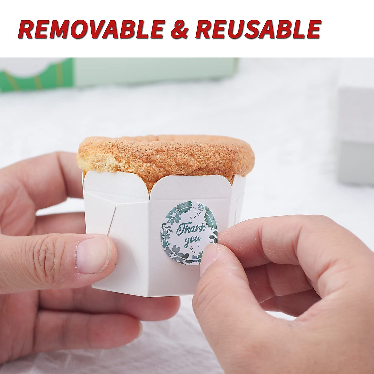 Thank Your Stickers, 2000PCS Floral Thank You Labels 1" Fashion Thank You Stickers Rolls 4 Designs for Bakery Package, Envelop Seal, Gift Box, Bubble Mailer, etc…