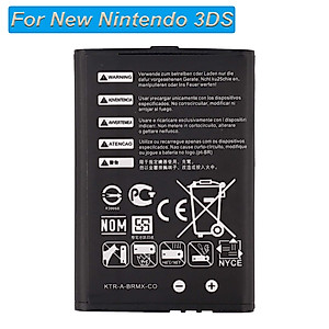 E-YIIVIIL Replacement Battery KTR-003 Compatible with New Nintendo 3DS N3DS 1400mAh 5.2Wh