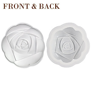Funshowcase Large Rose Silicone Mold Tray Shape Size 5.7x5.7x2.5inch