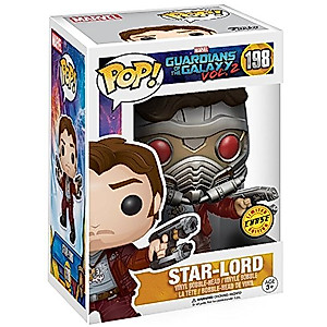 Funko Pop Marvel: Guardians of the Galaxy Vol. 2 - Star Lord Chase Variant Limited Edition Vinyl Figure (Bundled with Pop Box Protector Case)