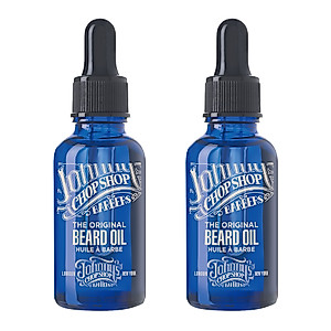 Johnny's Chop Shop Men's Facial Conditioning Beard Oil, Smooth Blend, Natural Oils, Pre/Post Shave 1.01 fl oz (Pack of 2)