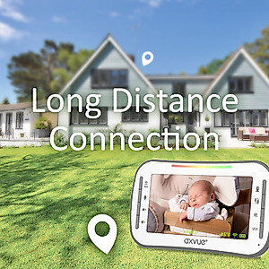 A242-A Video Baby Monitor, 4.3" High Resolution Display, 2 Cams for 2 Rooms, 18-Hour Battery Life, 1000ft Range, 2-Way Communication, Secure Privacy Wireless Technology