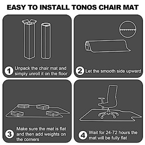 Chair Mat for Carpet- Low Pile (1/4" Thick) Carpet Protector for Office Gaming Desk Chair. Heavy Duty Desk Chair Mat for Carpeted Floors (for Carpet Floor, with Lip-47.5" x 35.5")