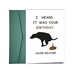 Dapofajo Funny Birthday Card from Dog, Gag Dog Owner Birthday Card, Happy Birthday Card from Dog, I Heard It Was Your Birthday ……