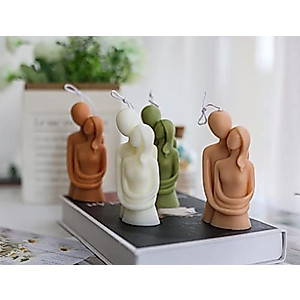 Hugging Lovers Aroma Candles,100G Adam and Eve Couple Love Scented Candles,Sexy Ritual Gifts for Women & Men,Prefect for Healing Meditation Stress Relief Mood Boosting-(White)