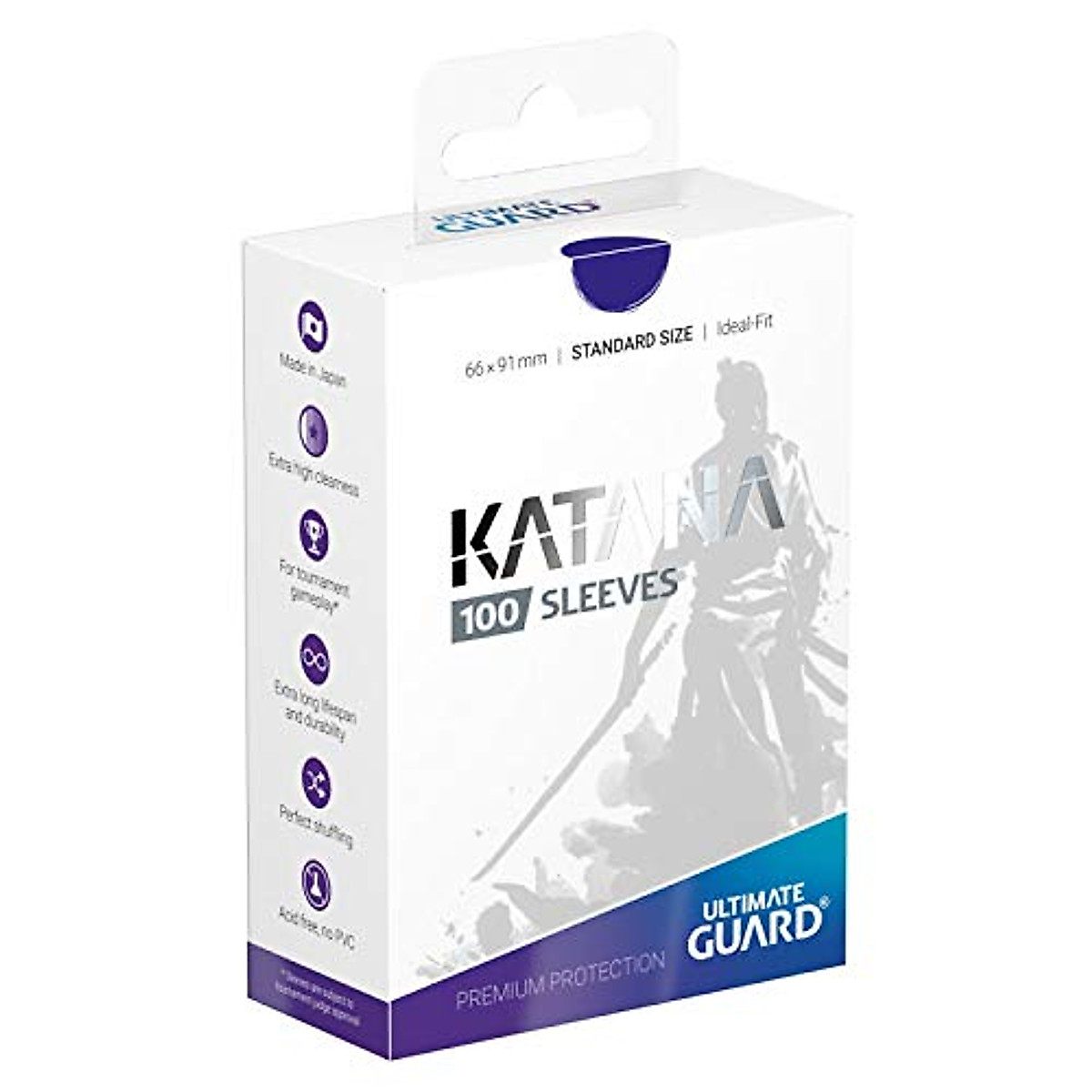 Ultimate Guard Matte Blue Katana Sleeves Standard Size Standard Size 100 ct Card Sleeves Individual Pack