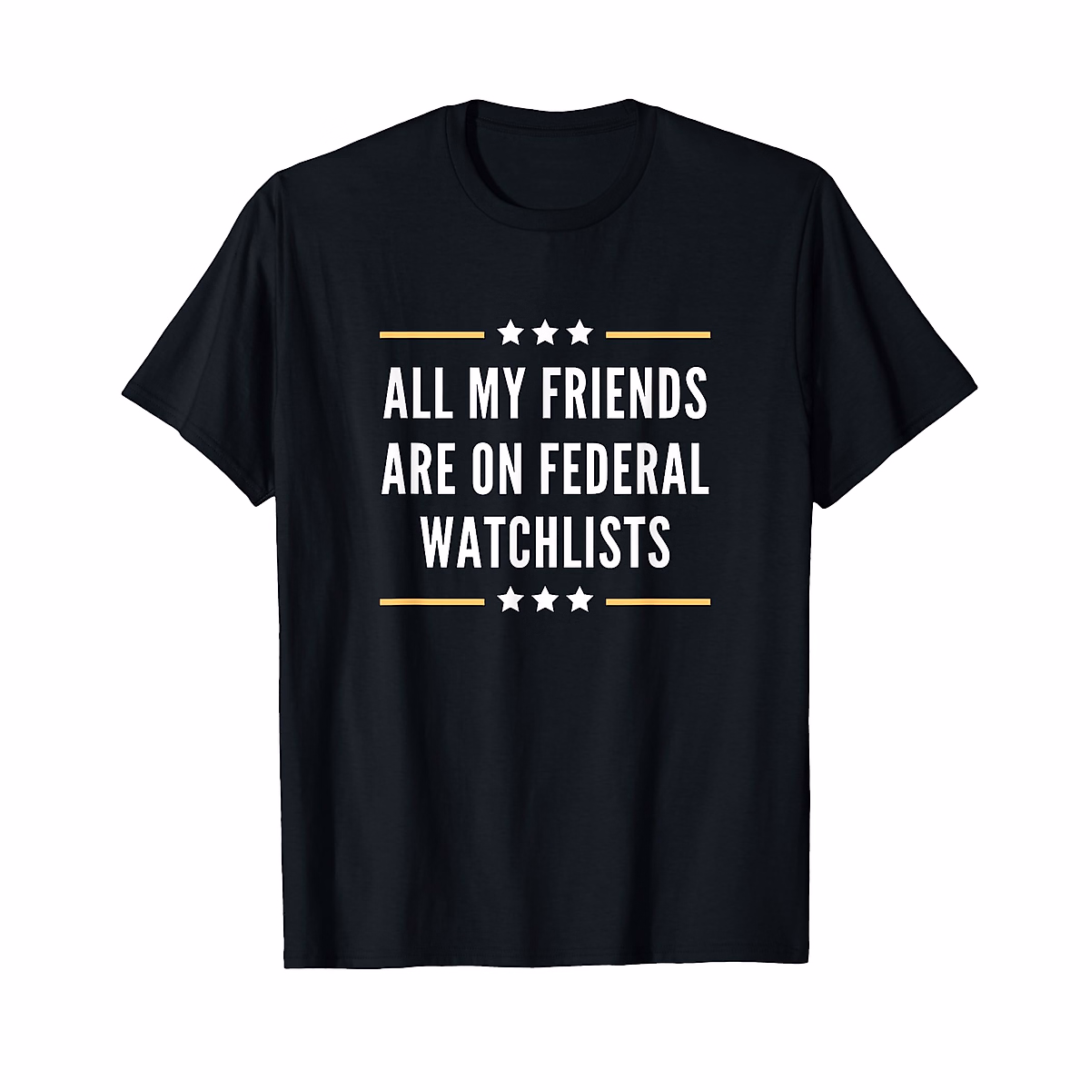 All My Friends Are On Federal Watchlists T-Shirt