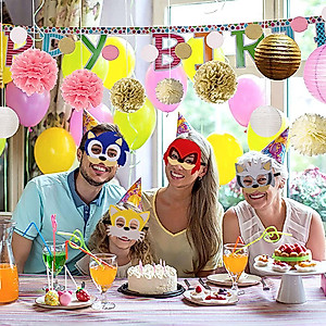 12 Packs Hedgehog Felt Masks Party Favors for Kid - Hedgehog Themed Party Supplies Birthday Cosplay Mask Photo Booth Prop Cartoon Character Cosplay Birthday Gift for Children Boys Girls