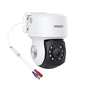 ANNKE 1080P 2MP AHD CCTV Home Surveillance Dome PT Wired Camera with 350° pan and 90° tilt, 100ft IR Night Vision, IP65 Weatherproof Security Add–On Cam for Outdoor Use, Wide Compatibility - APT200