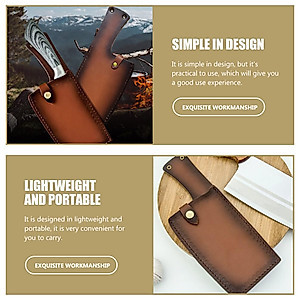 Meat Cleaver Covers Universal Leather Knives Universal Meat Cleaver Covers PU Leather Knife Butcher Knife Guards Protectors Blade Shield Guard Hatchet