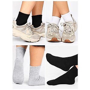 Tarpop 150 Pairs Men Quarter Ankle Socks Bulk Socks Athletic Moisture Wicking Socks Casual Sports Socks Pack (Black, White, Gray)