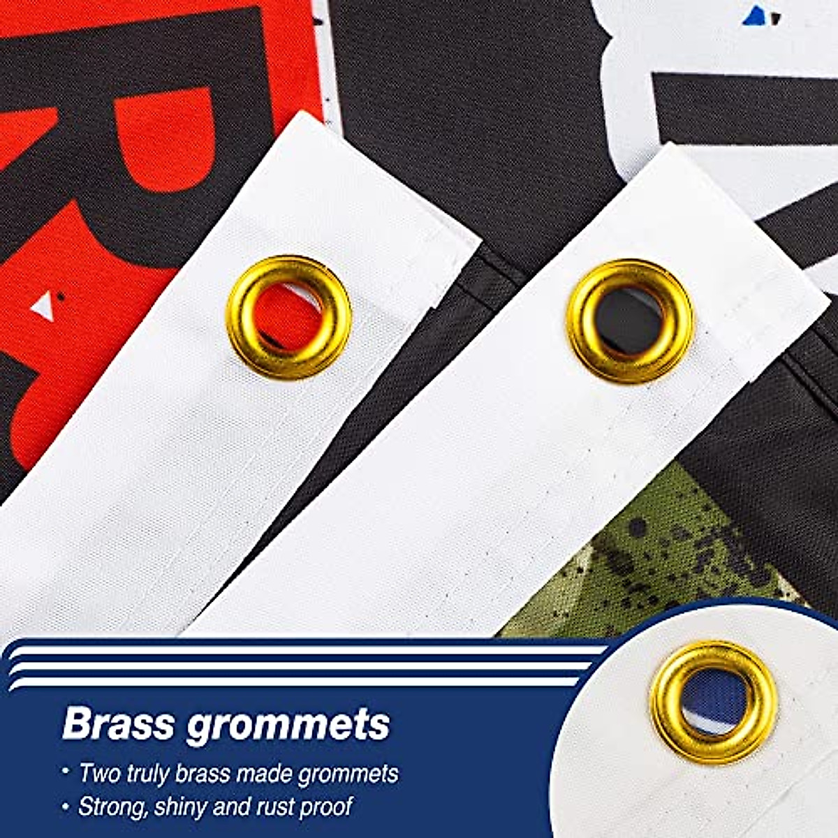 XIFAN Double Sided Flag No One Fights Alone Flag 3 Ply US American Flag First Responders Multi Thin Line Brass Grommets Outdoor Banner Decoration 3 X 5 FT