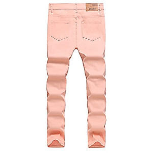 WULFUL Men's Ripped Jeans Slim Fit Skinny Stretch Comfy Denim Jeans Pants