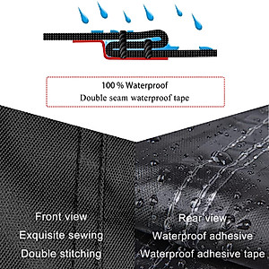 Hanging Porch Swing Cover Waterproof, Outdoor Hanging Swing Cover with Seam Taped, Hanging Patio Swing Cover Oxford Cloth Windproof - Black (85 * 45 * 28/20inch)