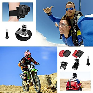 EMART Action Camera Accessories Kit for Gopro Hero 11 10 9 8 7 6 5 4 3+, 53 in 1 Go Pro Black Bundle, Mount Set for Go Pro Fusion Silver Max Session, Akaso, DJI Osmo