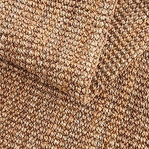 Hauteloom Moncton Sea Grass Jute Rug - Natural Fiber Sisal Area Rug - Natural Fringe Tassel - Rattan Wicker Look Carpet - Brown - 6' x 9'