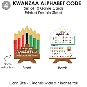 Big Dot of Happiness Happy Kwanzaa - 4 African Heritage Holiday Games - 10 Cards Each - Gamerific Bundle