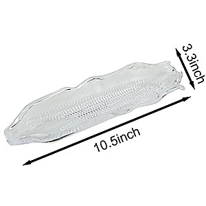 XGNG 6PCS Plastic Corn Trays Transparent Plastic Corn Trays Corn Trays Transparent Service Tray Corn Dish Cob Dinnerware Sets