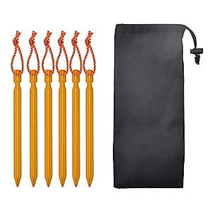 Harilla Three Sided High Strength Aluminum Alloy Tent Stake, Yellow