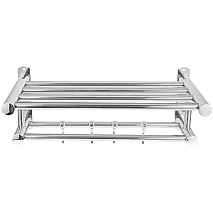 Stainless Steel Towel Rack Hanging Wall Basket Kitchen Shelf Bathroom Shelf Organizer Kitchen Storage Rack Soap Dish Holder Shelf Bathroom Shower Towel Wall Rack Bathroom Organizer