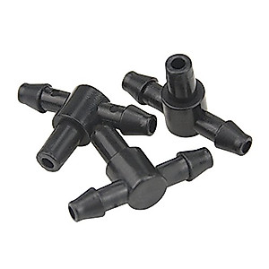 XINGYHENG 100Pcs(50Pairs) Garden Irrigation Kit Adjustable Misting Drippers Atomizing Connect with Tee Connector Round Emitter Drip System for Flower Pot Garden Lawn Water Irrigation Drip Kit