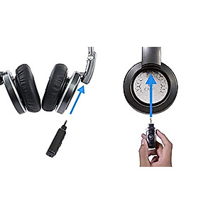 CAROL Wireless Headphone Bluetooth with Transmitter and Receiver Comfort Fit, Hi-Res Audio, BTH-830 Black, Detachable Over Ear Foldable Headphone