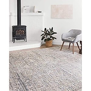 Loloi II Lucia Collection LUC-01 Accent Rug 2'-0" x 3'-0" Grey/Sunset Rectangular 0.25" Thick