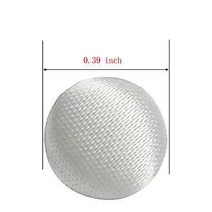 TAIKMD 10mm Vintage Suits Tuxedo Buttons Satin Covered Metal Shank Buttons for Bridal Gowns Blouses Shirts 20Pack (White)