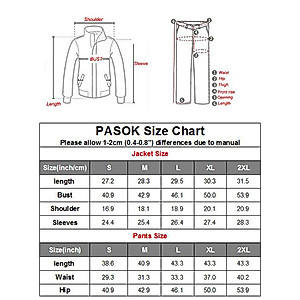 PASOK Men's Casual Tracksuit Long Sleeve Full Zip Running Jogging Sweatsuit Athletic Sports Set Light Gray L