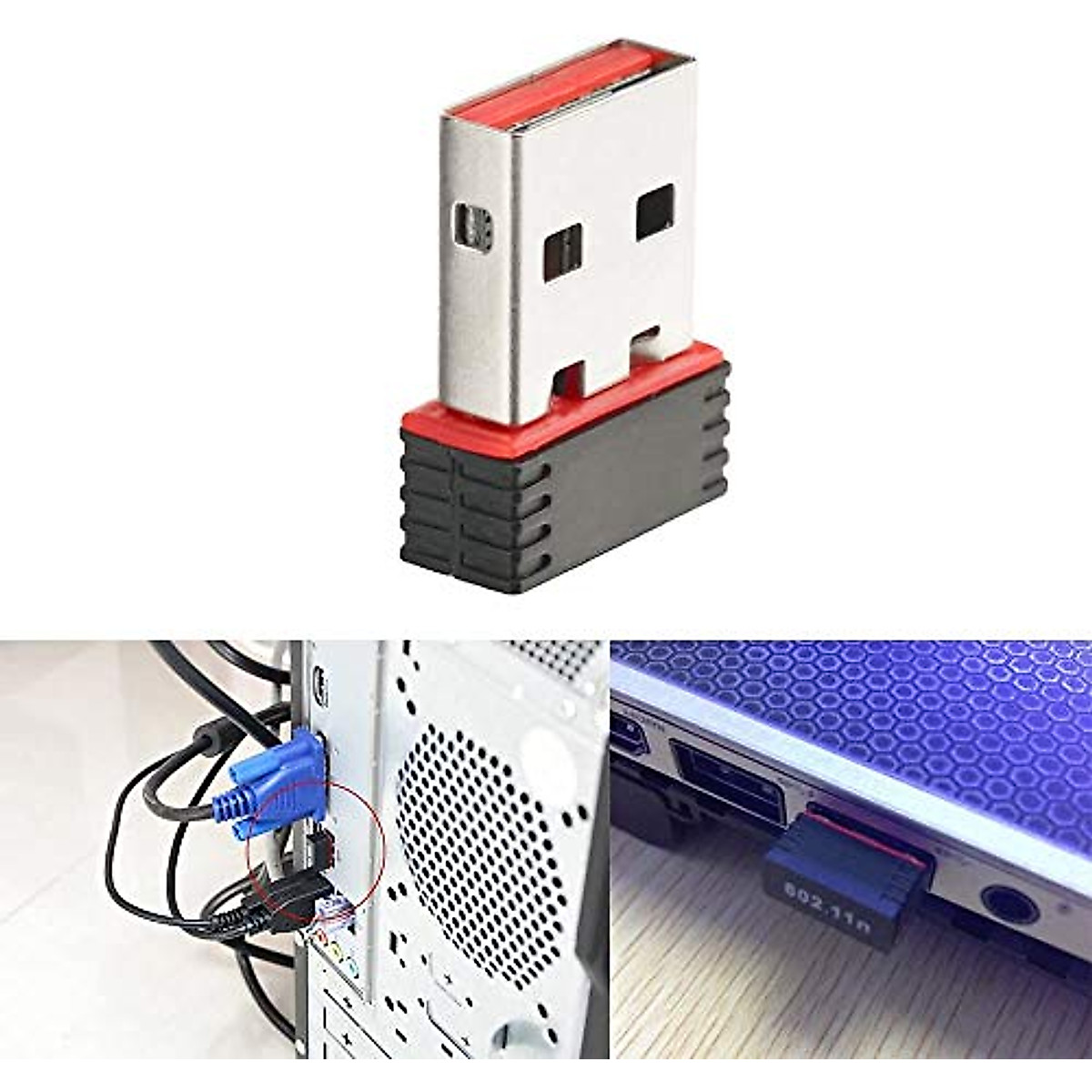 Superwang Mini USB Wifi Wireless Adapter N - 150Mbps 802.11n Wireless Internet Dongle, Supports Windows, Mac OS, Linux …
