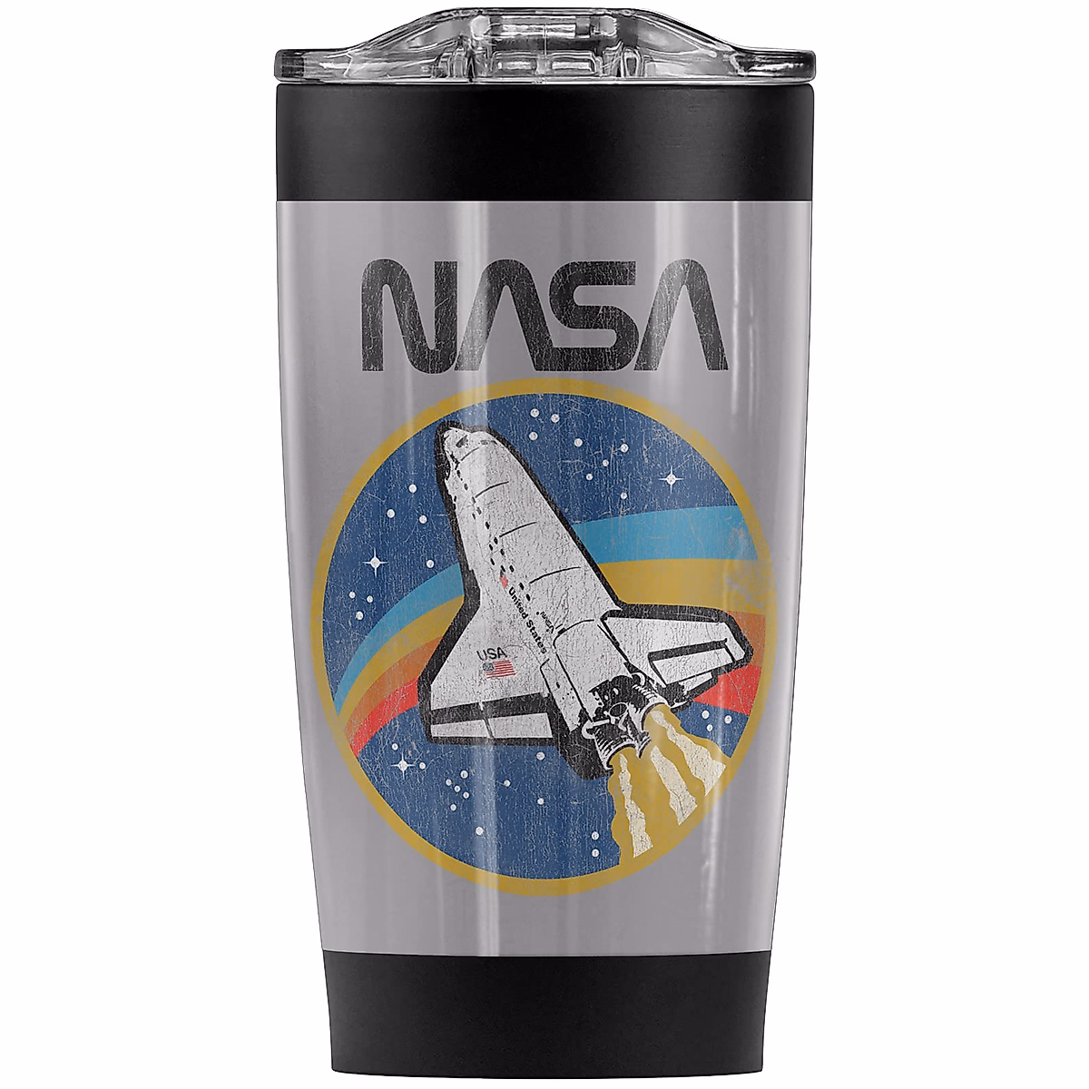 NASA Space Shuttle Patch Stainless Steel Tumbler 20 oz Coffee Travel Mug/Cup, Vacuum Insulated & Double Wall with Leakproof Sliding Lid