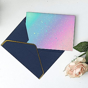 PAILON rainbow background Thank You Cards With Envelopes, Blank Greeting Note Cards With Envelopes Blank Inside, Funny Birthday Cards For Women Men, Thank You Card For Wedding Business,Graduation