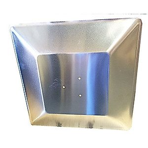 Hiland SGT Glass Tube Heat Shield, Pre Drilled Holes, Square, Chrome