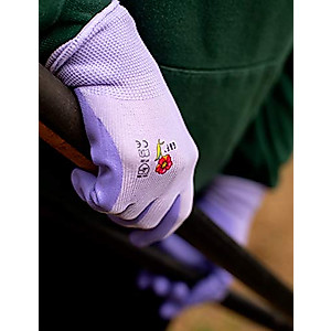 12 PAIRS Women Gardening Gloves with Micro Foam Coating - Garden Gloves Texture Grip - Women’s Work Glove - Working Gloves For Weeding, Digging, Raking and Pruning, Medium