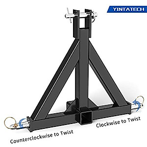 YINTATECH 3 Point 2" Receiver Trailer Hitch Heavy Duty Drawbar Adapter Category 1 Tractor Tow Compatible for Kubota, BX, LM25H, WLM Tractor, NorTrac, Yanmar, Kioti, Cat, John Deere