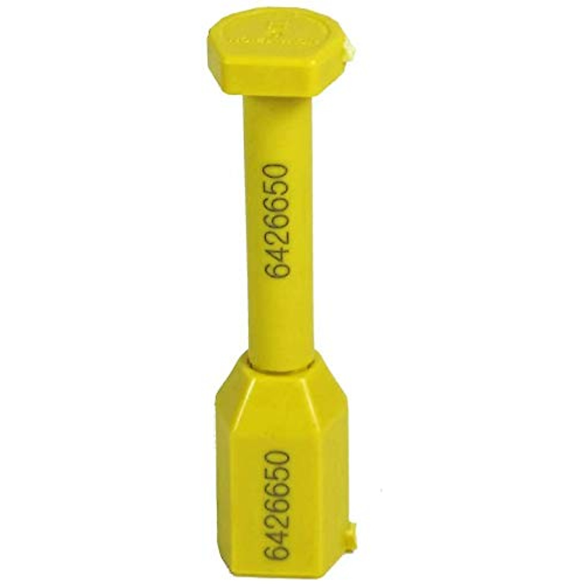ZWY Yellow Hexagonal Bolt Seal, 250PCS, Metal, Anti-Spin, High Security, C-TPAT / ISO 17712:2013 Compliant, Cargo Container & Truck Trailer Seal