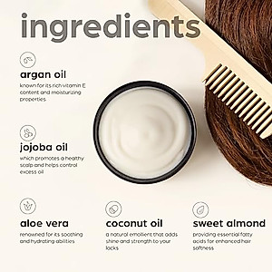 Artnaturals Argan Hair Mask Conditioner - (8 Oz/226g) - Deep Conditioning Treatment - Organic Jojoba Oil, Aloe Vera & Keratin - Repair Dry, Damaged, Color Treated, Natural Hair Growth - Sulfate Free