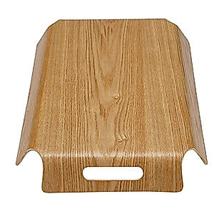 Yuyosunb Luxury Desk Table Bamboo in Bed Bread Wooden Tray Wood Fruit Breakfast Food Cake Coffee Tea Serving Tray with Handles