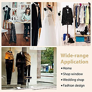 White Hanging Female Mannequin Torso 4PCS Dress Form Sewing Manikin, 30 Inch Female Molded Shatterproof Shapely Torso Form Hollow Back Body Torso Dress Form & 2 Hanging Hook for T-Shirt Display