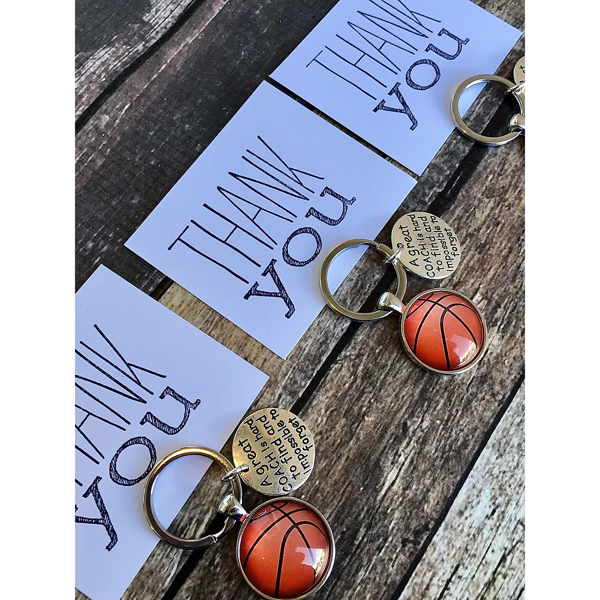 Harper Olivia PACK OF 3 Basketball Coach Appreciation KeyChain with Gift Packaging for your Coach gifts for Basketball coach multipack team gift! Great for multiple coaches for basketball player