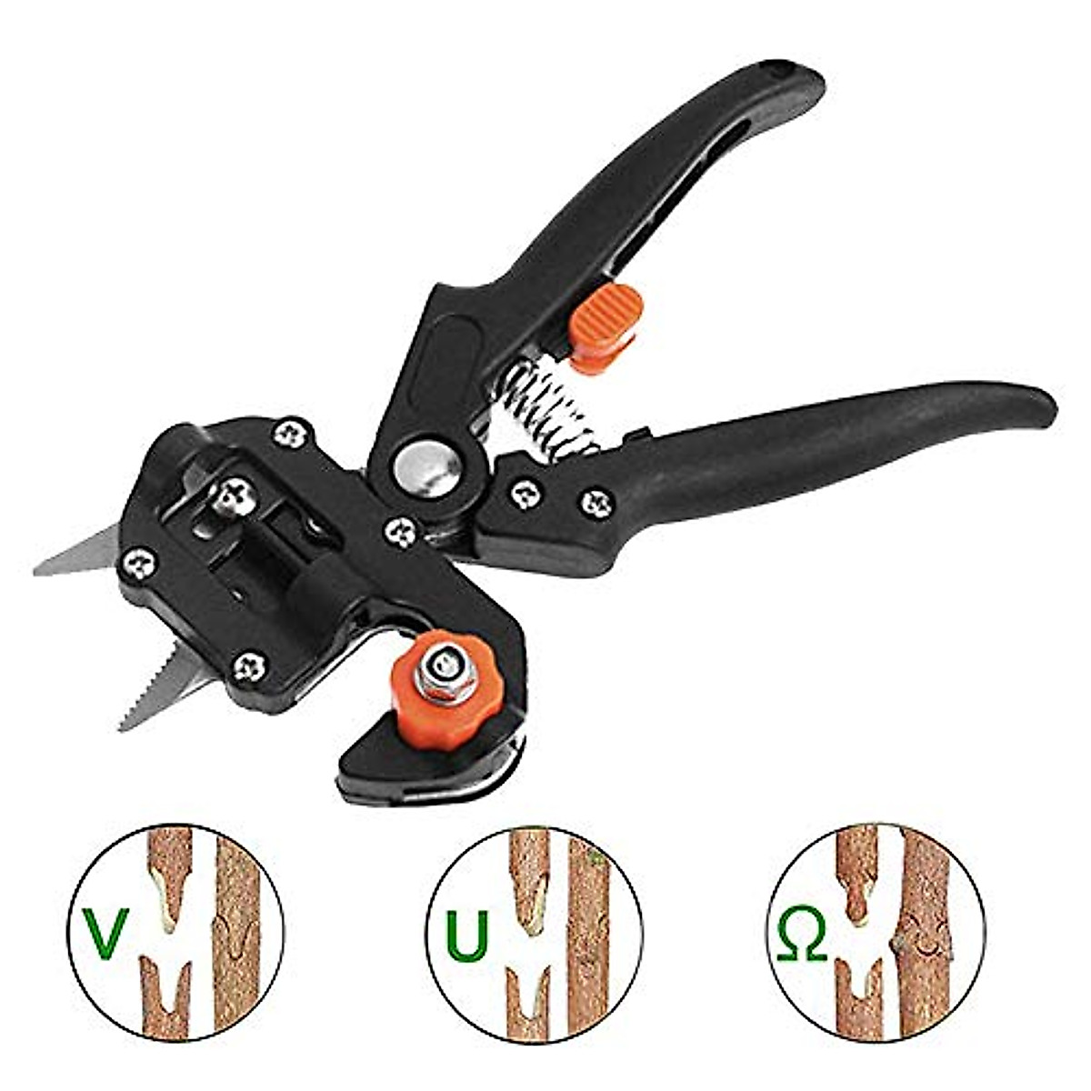 LCDCM Portable Fruit Tree Grafting Machine Garden Grafting Seedlings Grafting Machine with Foliage Trimming Scissors Grafting Cutting Tool Set (Grafting Shear)