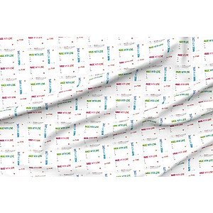 Spoonflower Fabric - Quilt & Love Label Sewing Printed on Petal Signature Cotton Fabric Fat Quarter - Sewing Quilting Apparel Crafts Decor