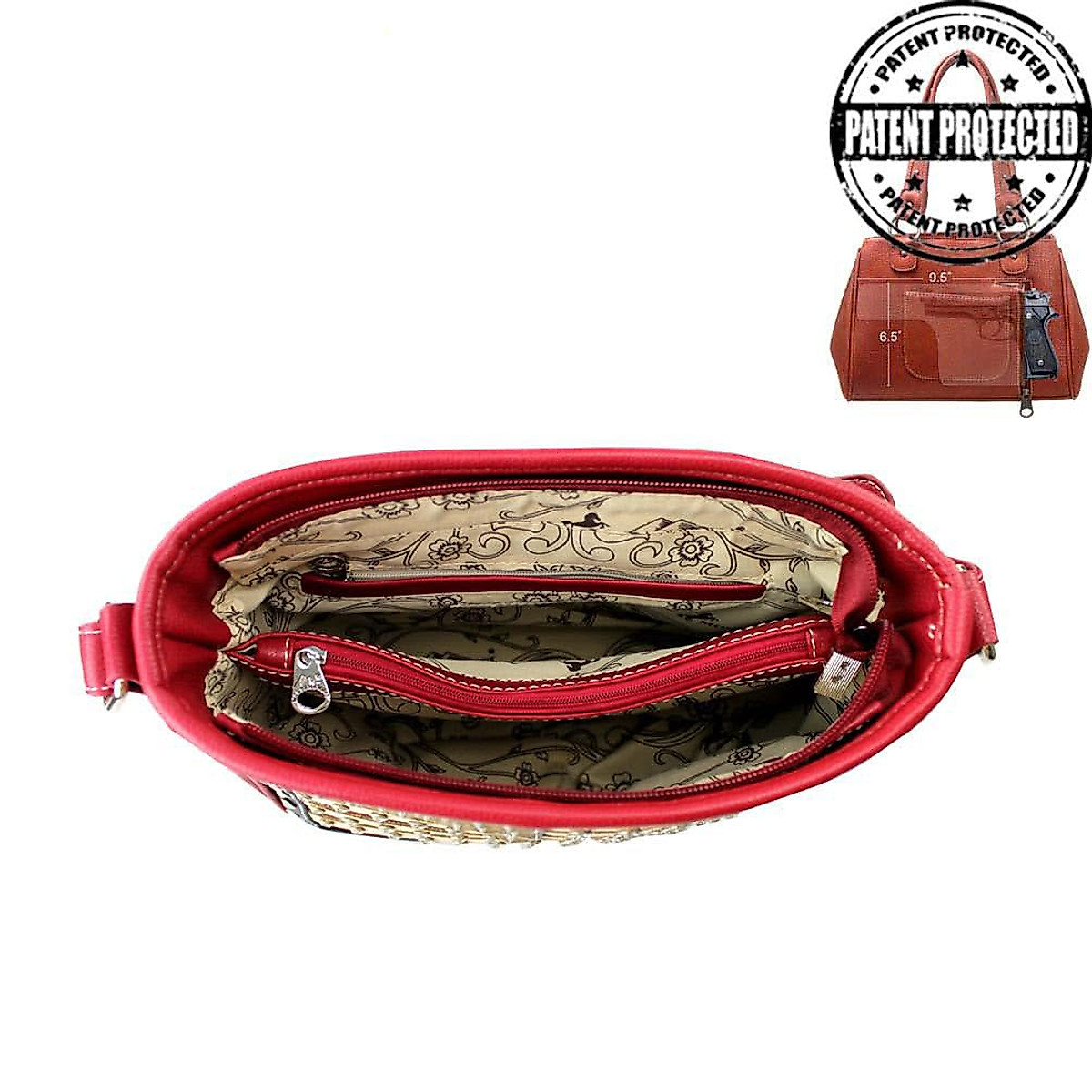 Montana West Concealed Carry American Pride Crossbody Purse Navy