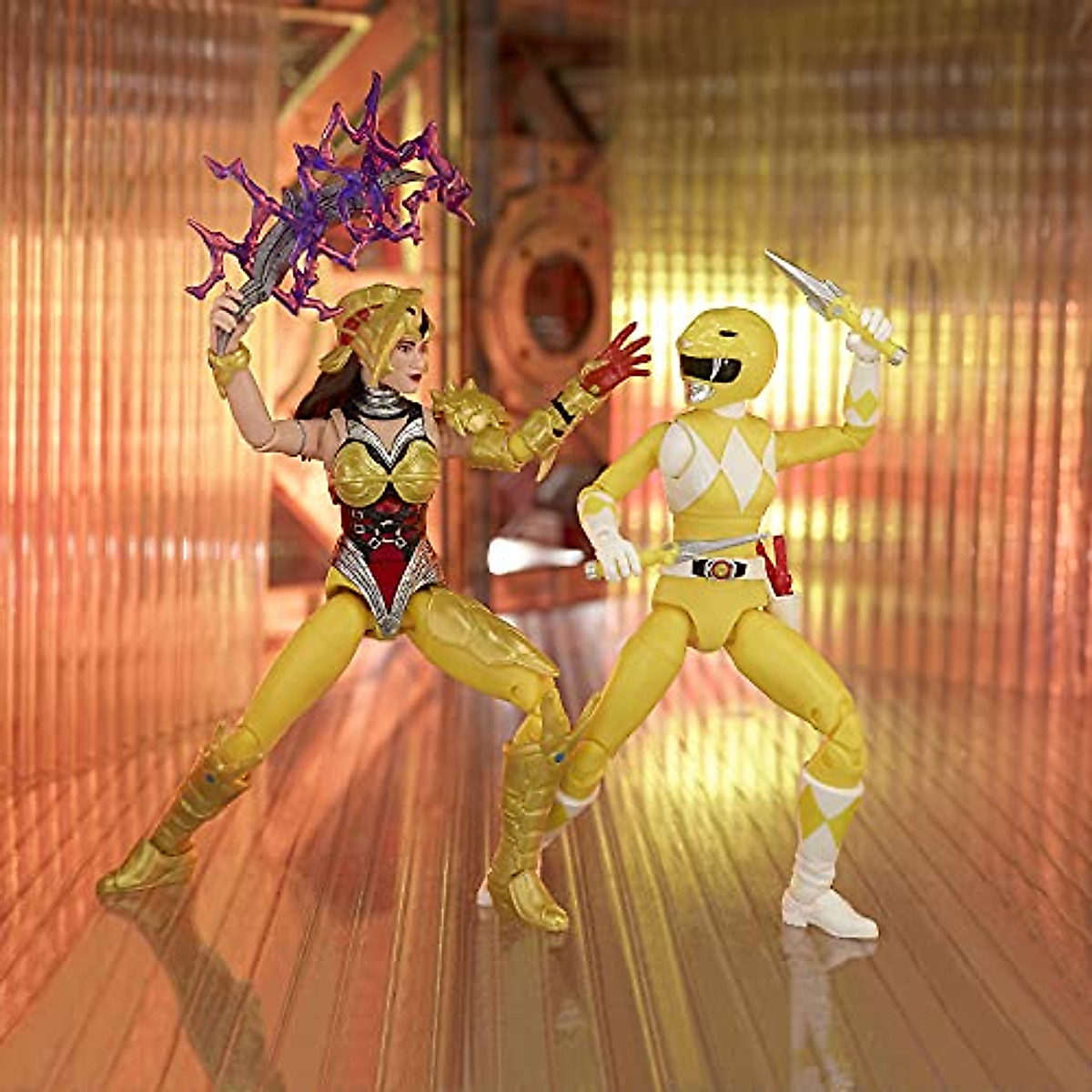 Power Rangers Lightning Collection Mighty Morphin Yellow Ranger Aisha Vs. Scorpina 2-Pack 6-Inch Premium Collectible Action Figure Toys