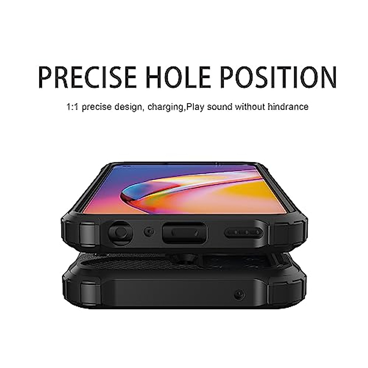 DFTCVBN Case for Oppo A94 4G / Reno 5 Lite / F19 Pro/Reno 5F CPH2203 Case with HD Screen Protector, Dual Layer Protective Slim Hybrid Cell Phone Cover Shockproof Case for Oppo a94 4G Black