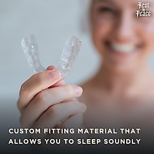 Rest in Peace Night Guard - Pack of Two Moldable Mouth Guard for Teeth Grinding Clenching Bruxism (Blue)